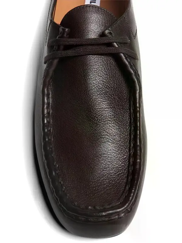 JIL SANDER Hood Lace-up Loafers - Brown