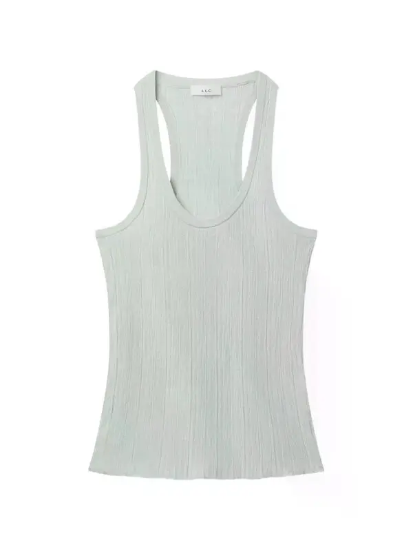 A.L.C. Iris Ribbed-knit Top - Green