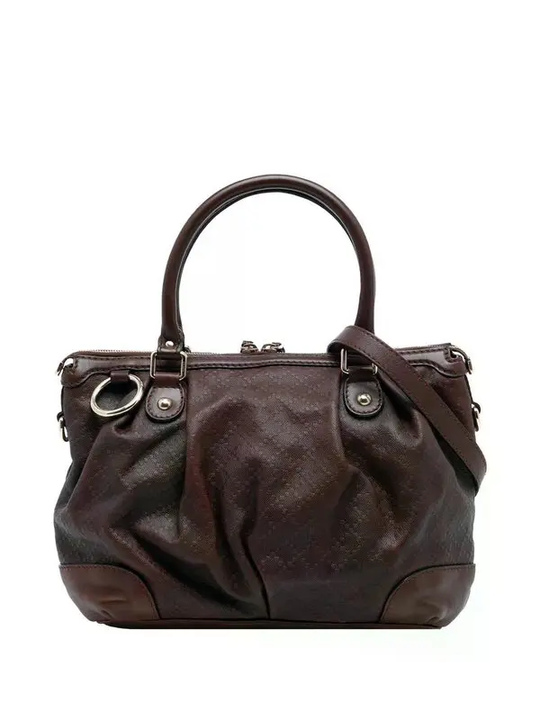 Gucci Diamante Calfksin Sukey Satchel - Brown