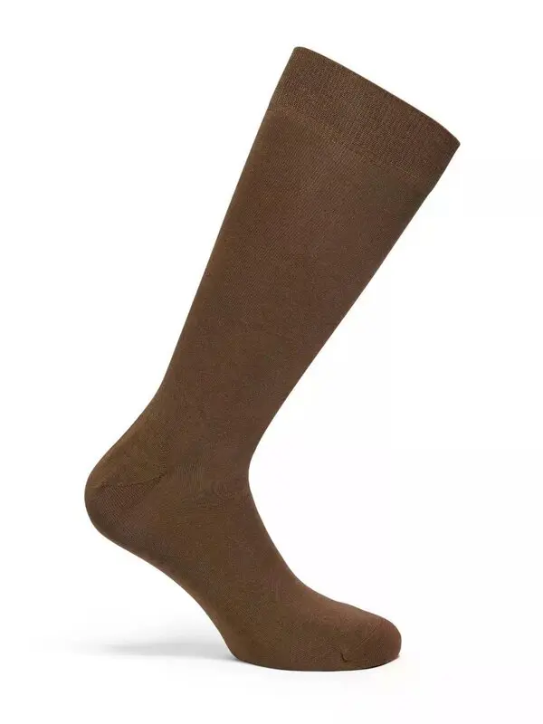 Zegna Logo-intarsia Knit Socks