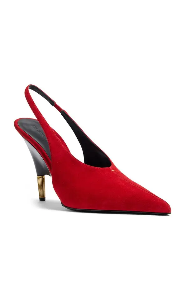 Khaite Bella 100 Slingback Pumps - Red