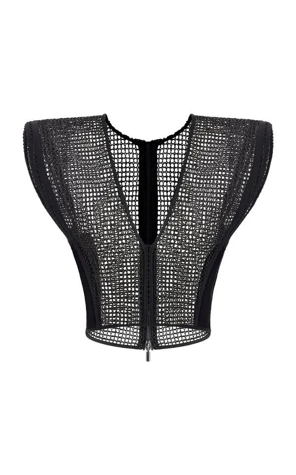 Maticevski Openwork Cotton-blend Kombat Top
