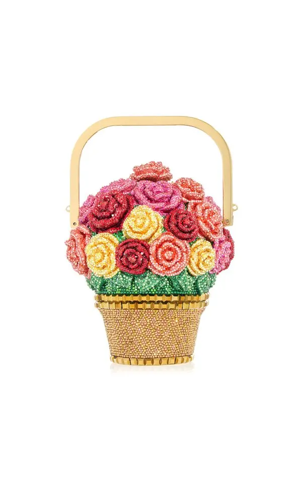 Judith Leiber Basket Of Roses Novelty Clutch - Multi