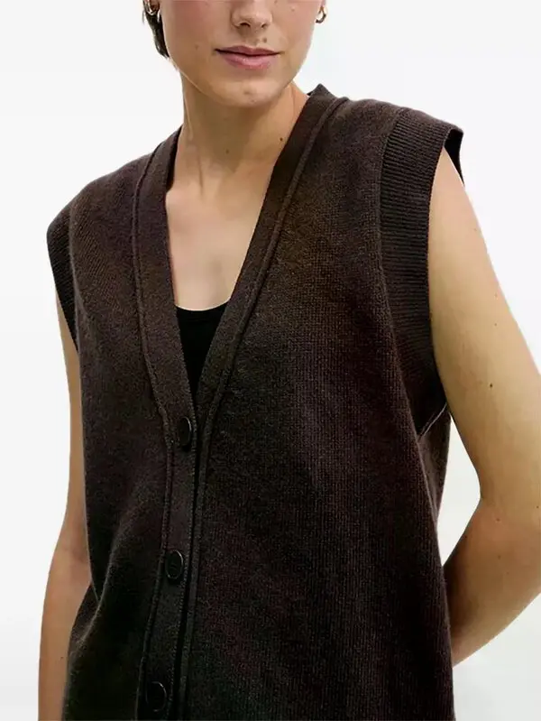 Sisley V-neck Button Vest