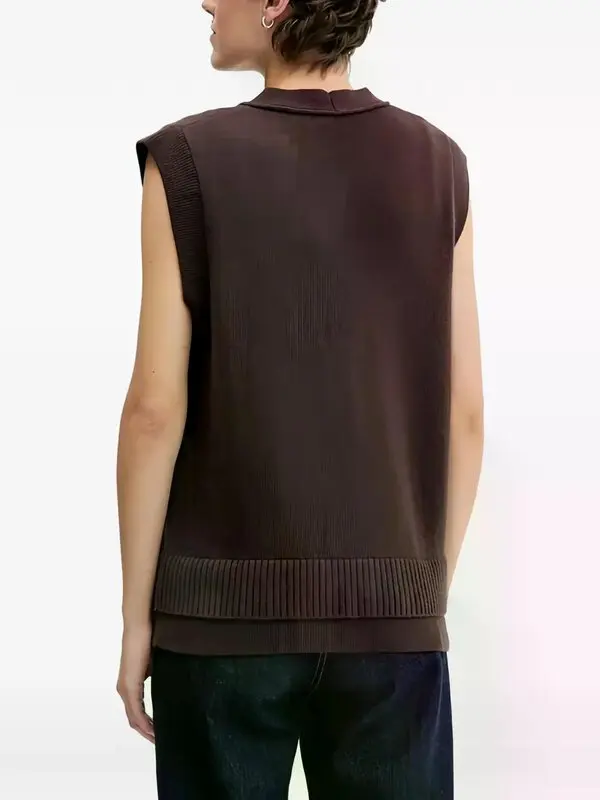 Sisley V-neck Button Vest