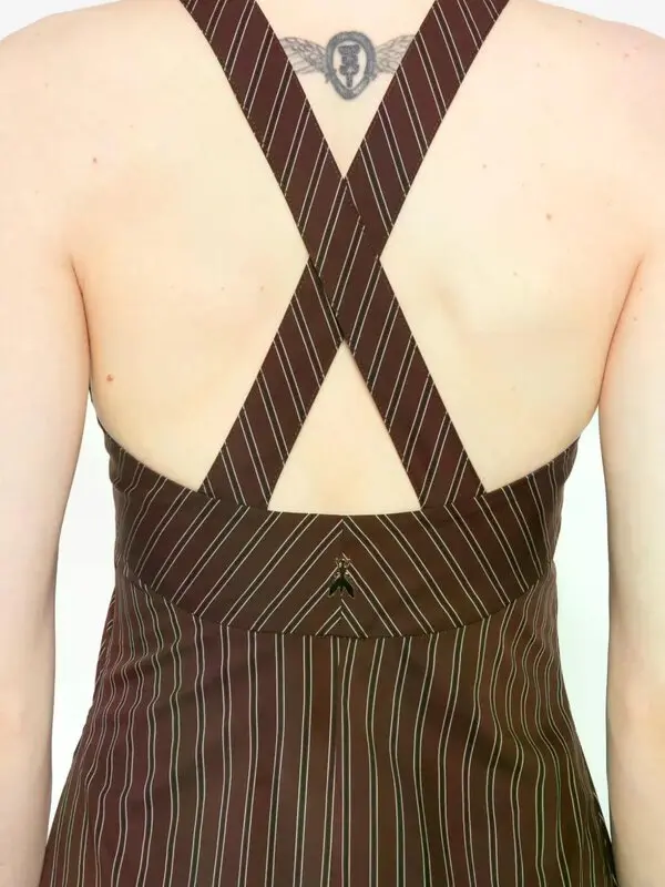 Patrizia Pepe Pinstripe Pattern Maxi Dress