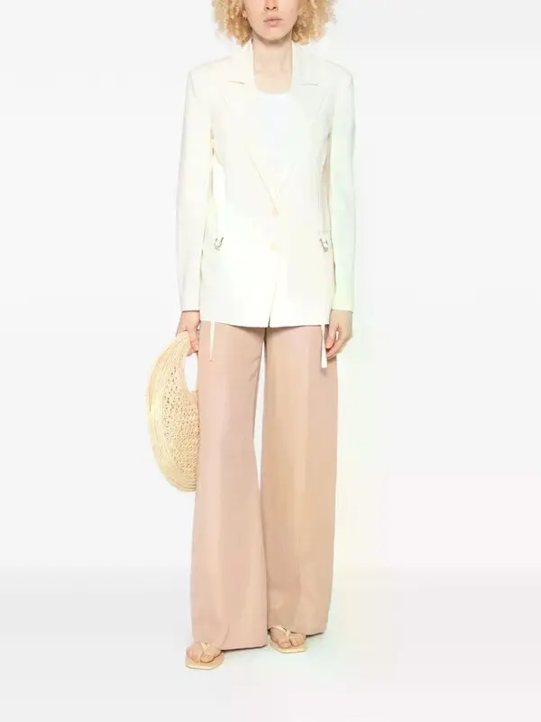 Patrizia Pepe Tie-embellished Single-breasted Blazer