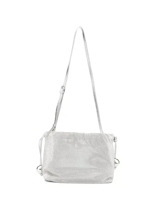 Patrizia Pepe Bubble Rhinestone-embellished Shoulder Bag - Silver