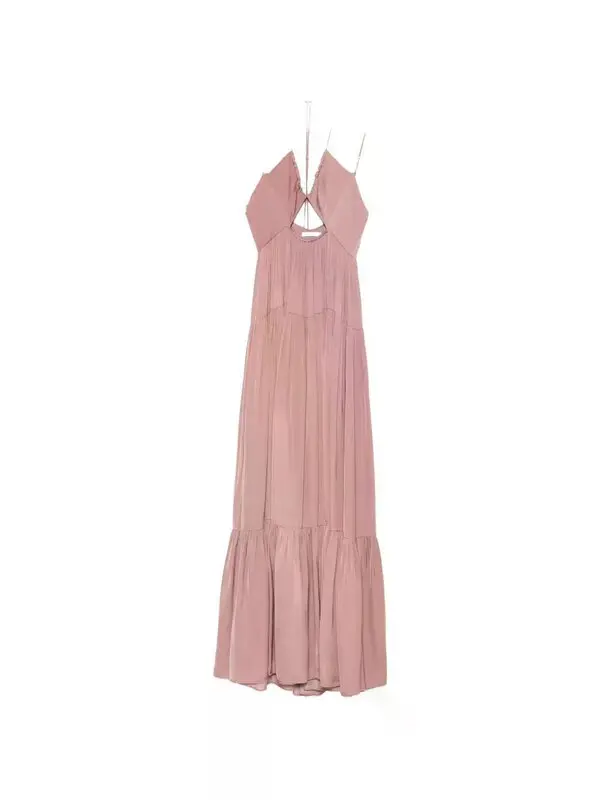 Patrizia Pepe Cut-out Detail Maxi Dress - Pink