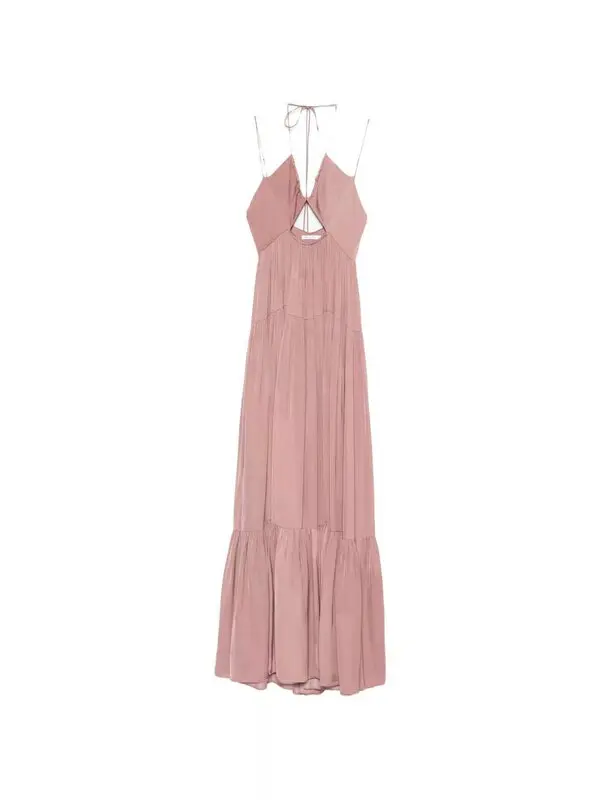 Patrizia Pepe Cut-out Detail Maxi Dress - Pink