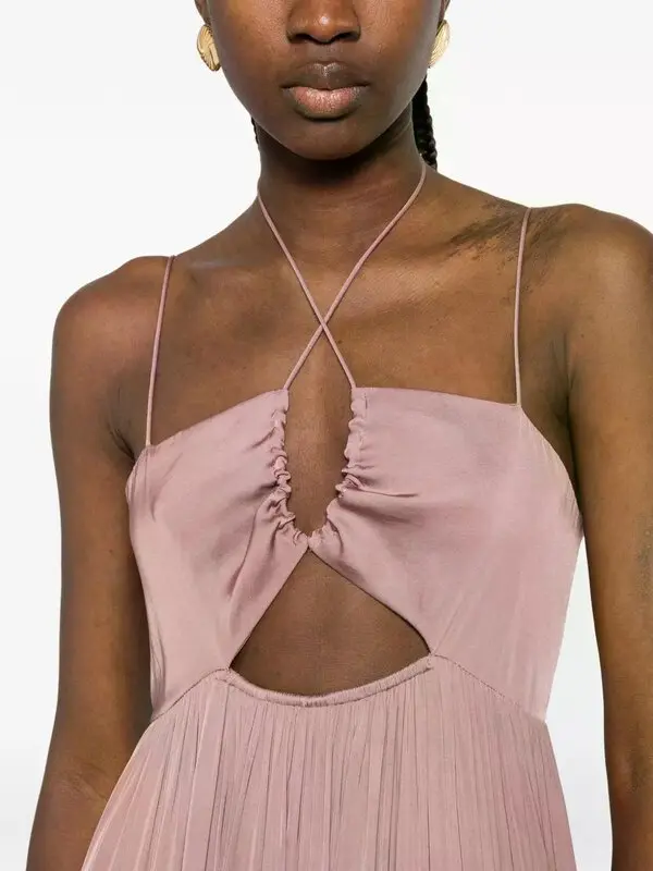 Patrizia Pepe Cut-out Detail Maxi Dress - Pink