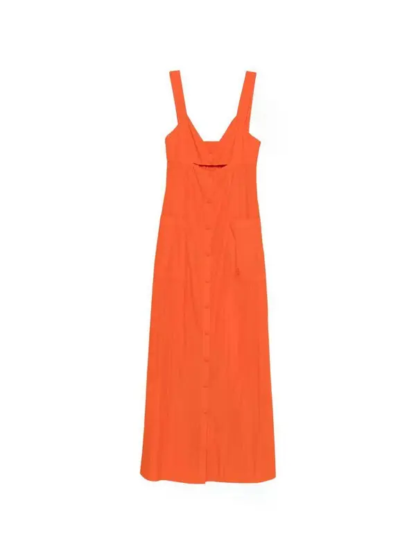 Patrizia Pepe V-neck Maxi Dress - Orange