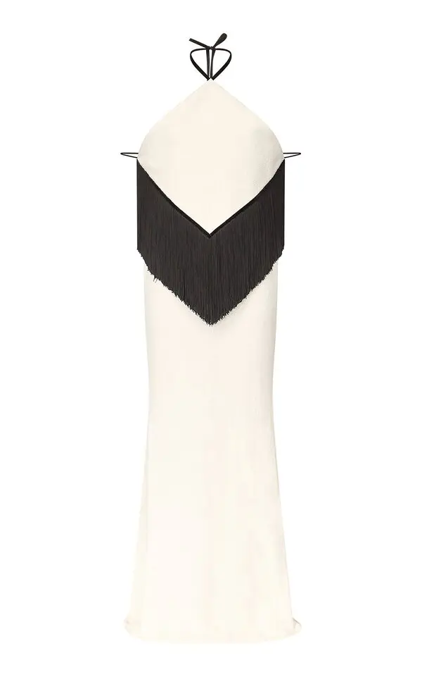 LUDOVIC DE SAINT SERNIN Diamond Maxi Dress - White