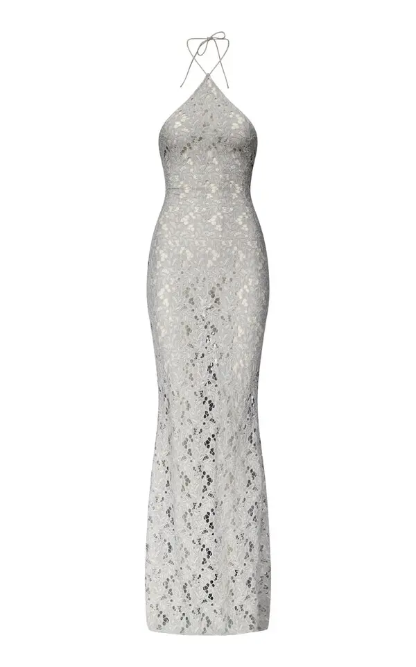 LUDOVIC DE SAINT SERNIN Anthonia Lace Maxi Dress - Blue