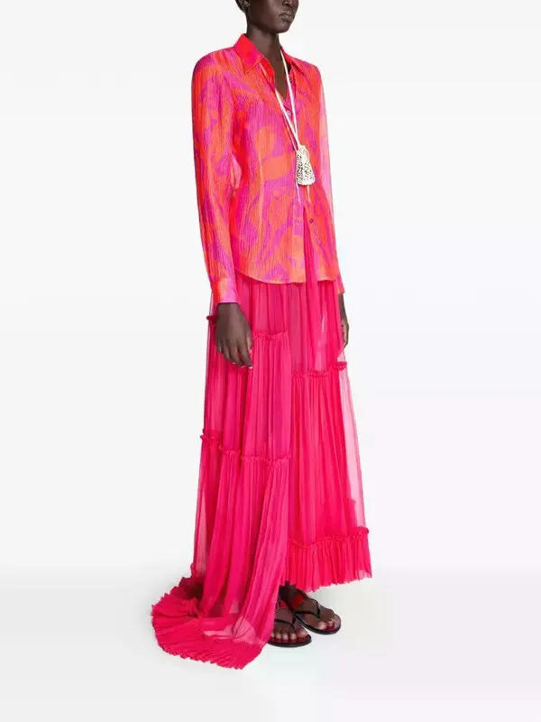 Dries Van Noten Patterned Silk Shirt