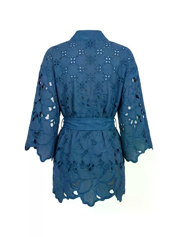 Ermanno Scervino Openwork Belted Kimono