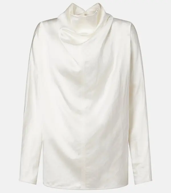 TOTEME Draped Satin Blouse