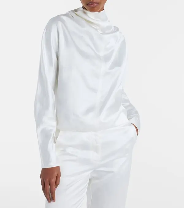 TOTEME Draped Satin Blouse