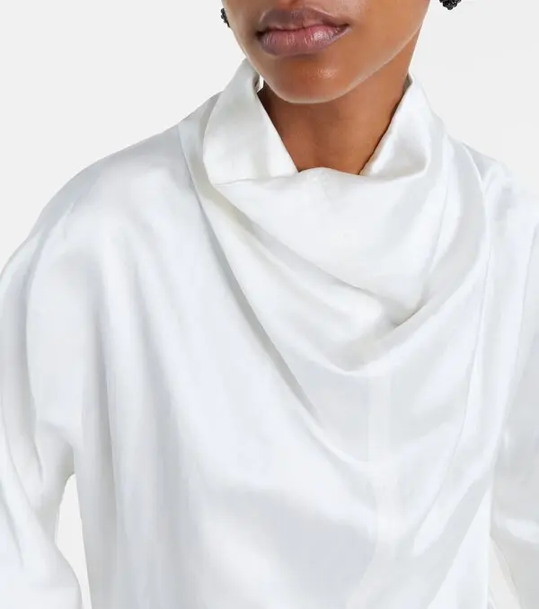 TOTEME Draped Satin Blouse