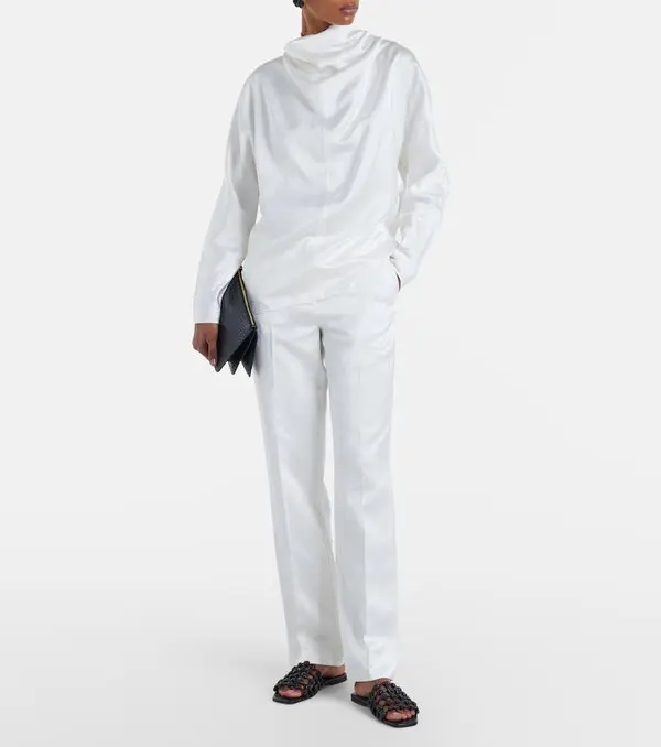TOTEME Draped Satin Blouse