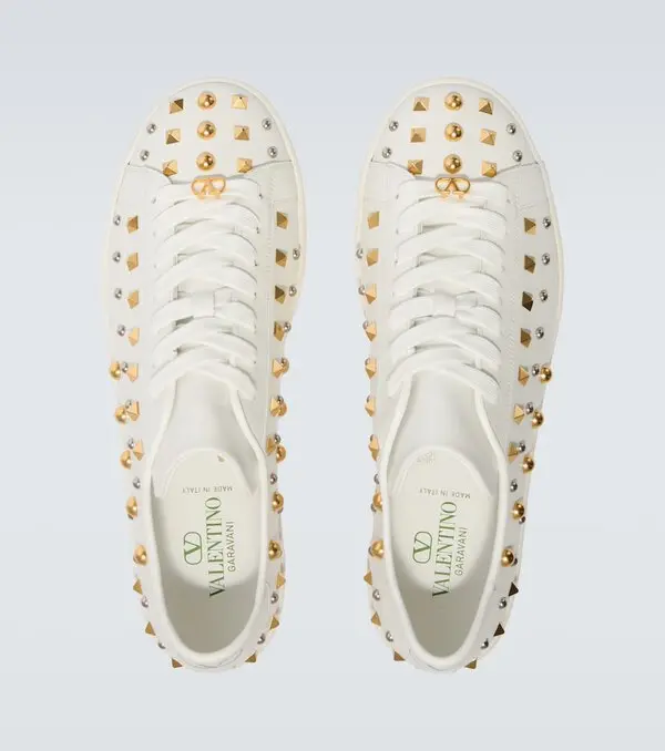 Valentino Garavani Royco Studded Leather Sneakers