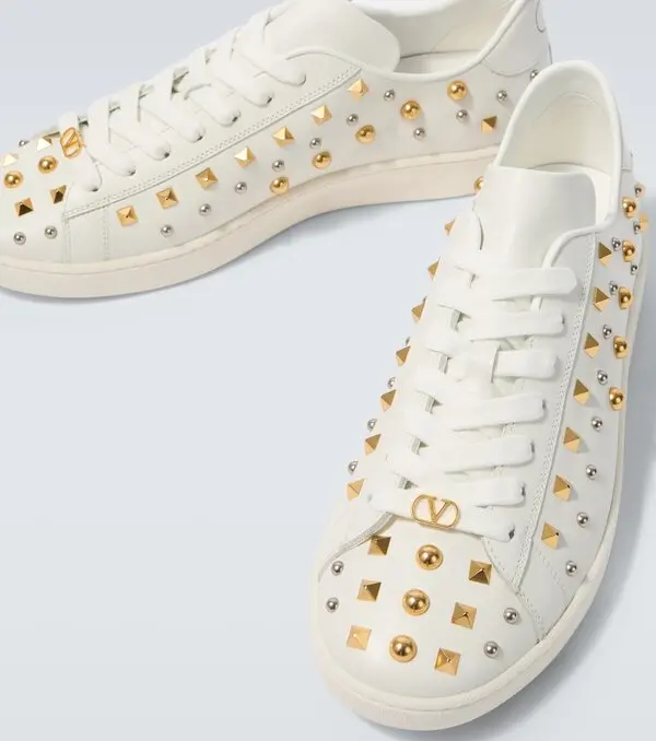Valentino Garavani Royco Studded Leather Sneakers