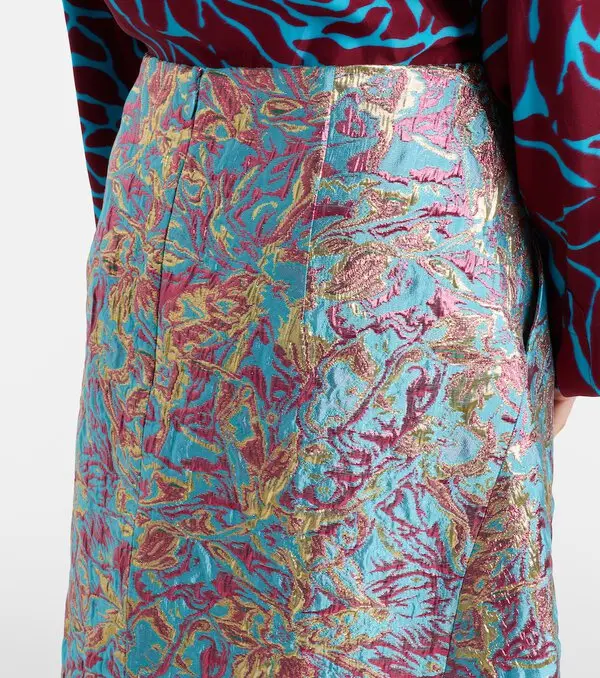 Dries Van Noten Brocade Midi Skirt