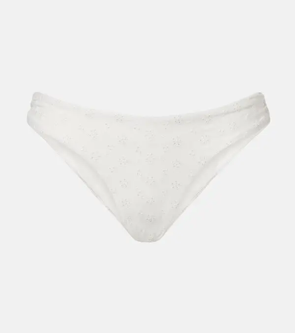 Faithfull The Brand Halo Broderie Anglaise Bikini Bottom - White