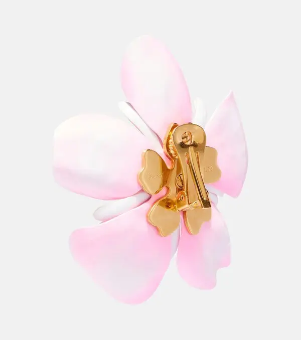 Chloé Floral Clip-on Earrings - Pink