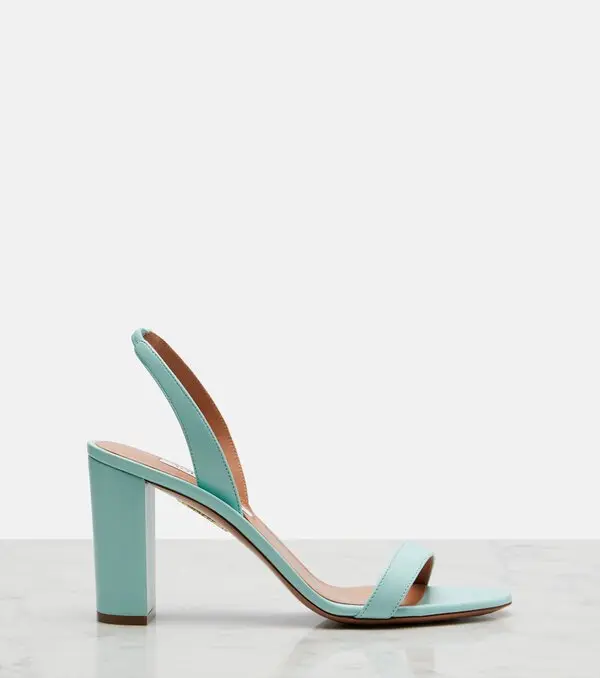 AQUAZZURA Leather Slingback Sandals