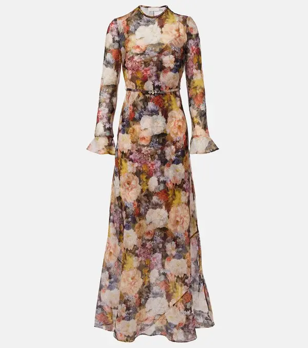 Zimmermann Alchemy Belted Floral Maxi Dress - Multicoloured