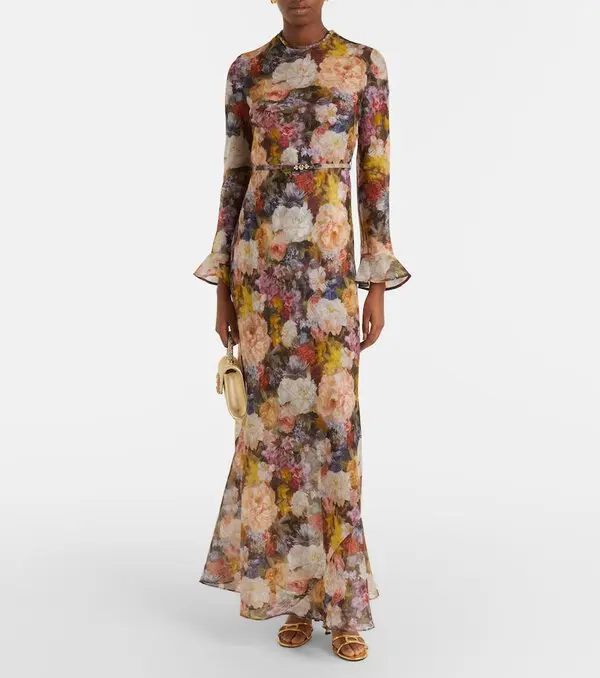 Zimmermann Alchemy Belted Floral Maxi Dress - Multicoloured