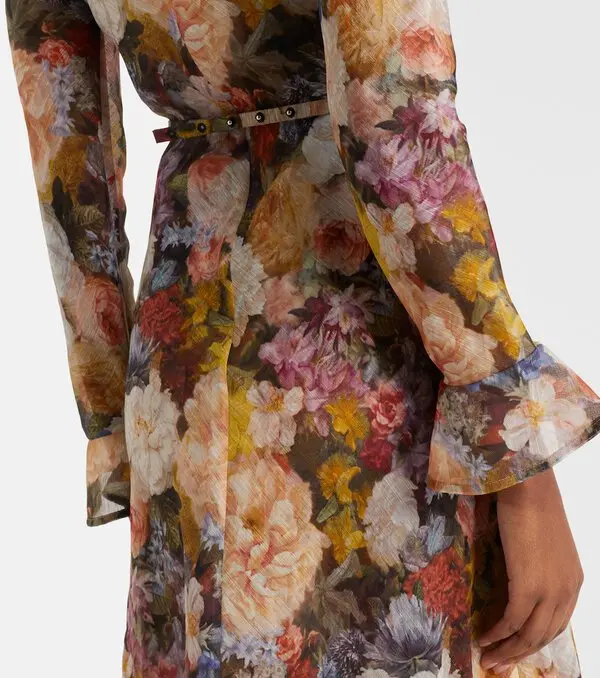 Zimmermann Alchemy Belted Floral Maxi Dress - Multicoloured