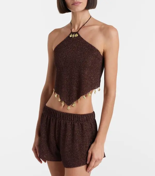 Oseree Lumiere Metallic Shorts