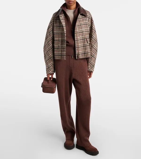 Brunello Cucinelli Cashmere-blend Straight Leg Trousers