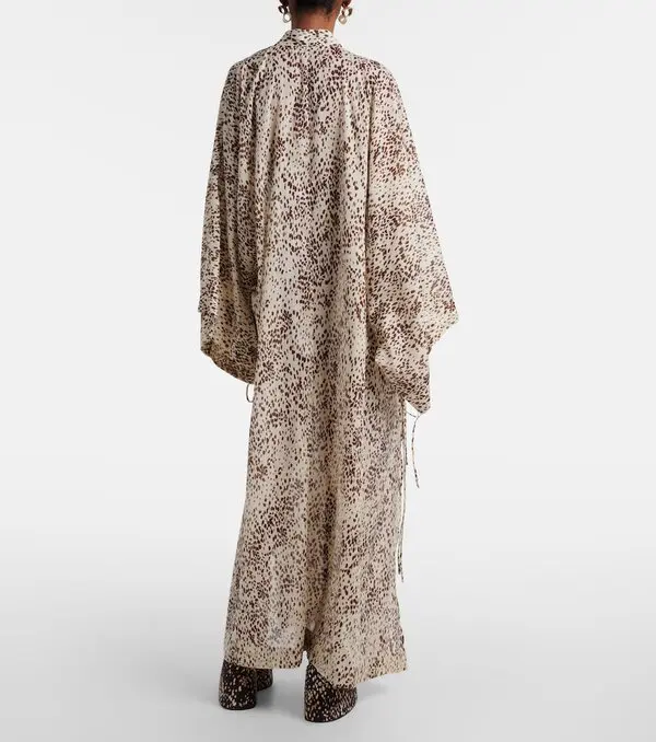 Attico Leopard-print Cotton Beach Cover-up
