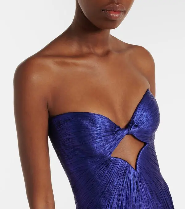 MARIA LUCIA HOHAN Stephanie Tulle Bustier Gown - Blue