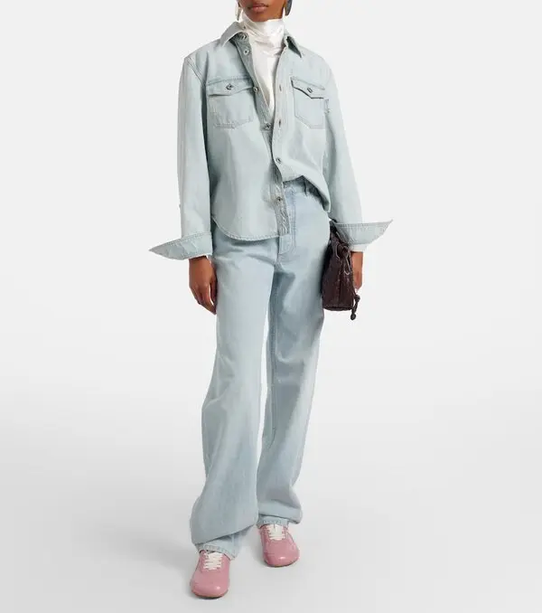 Bottega Veneta Orbit Flash Leather Sneakers - Pink