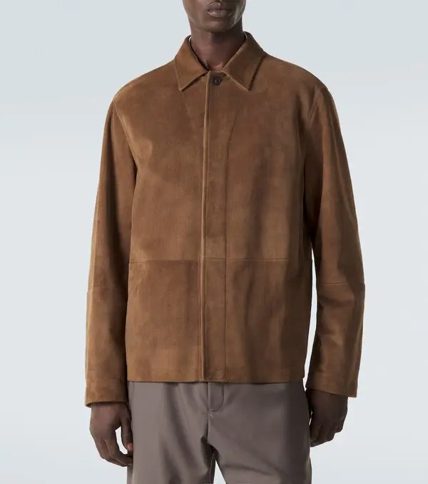 THE ROW Ulrich Paneled Suede Jacket