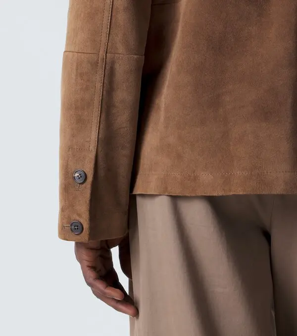 THE ROW Ulrich Paneled Suede Jacket