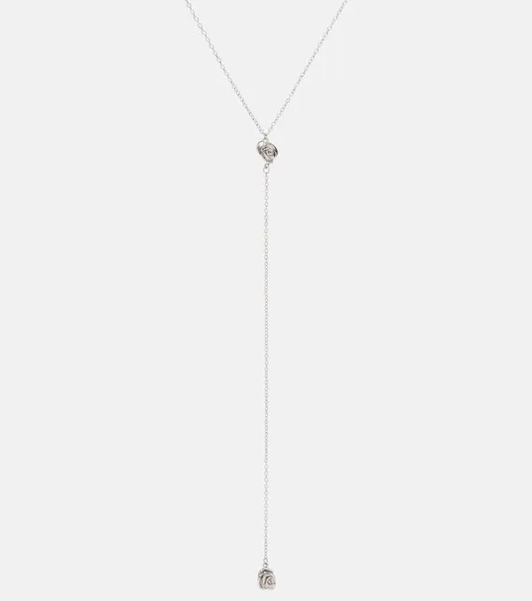 Magda Butrym Floral Y-necklace - Silver