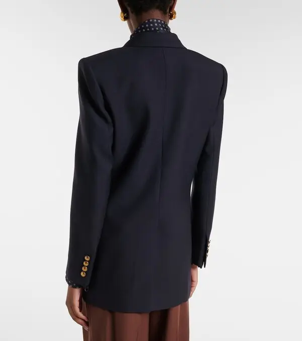 Saint Laurent Double-breasted Wool Gabardine Blazer