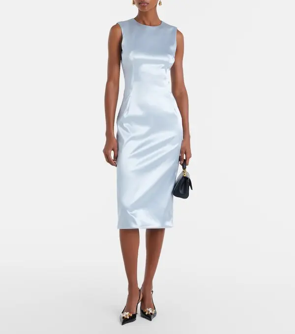 Dolce & Gabbana Satin Midi Dress