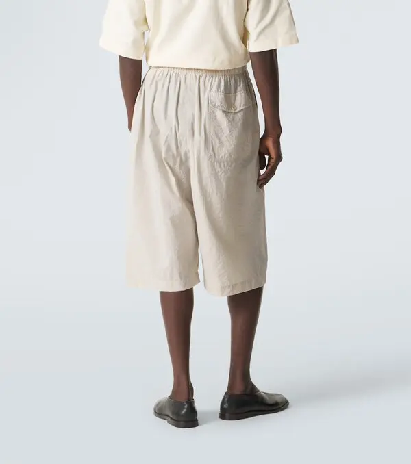 LEMAIRE Cotton-blend Bermuda Shorts - Beige