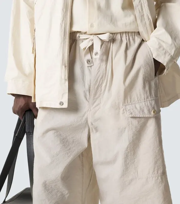 LEMAIRE Cotton-blend Bermuda Shorts - Beige