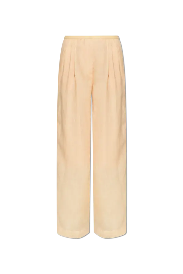 FORTE_FORTE Wide-leg Linen Trousers - Orange
