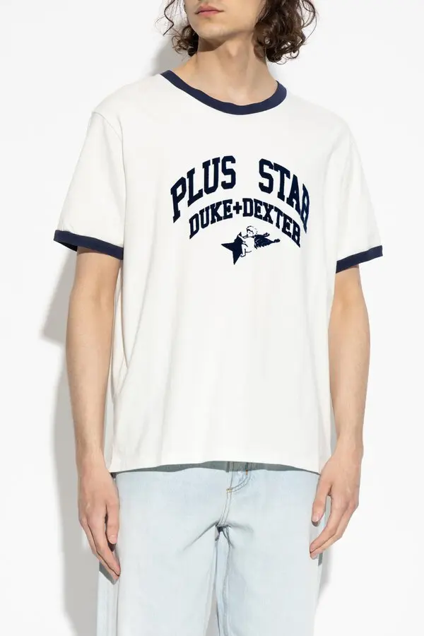 DUKE + DEXTER T-shirt With Logo - Cream