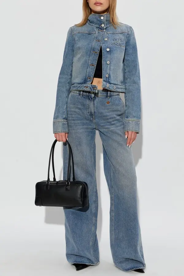 COURREGES Asymmetric Top With Tie Detail