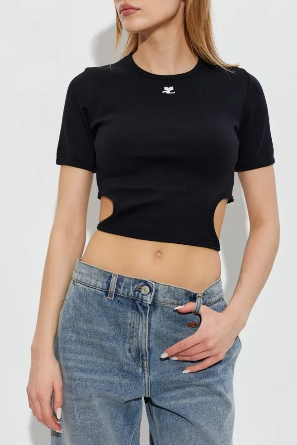 COURREGES Asymmetric Top With Tie Detail