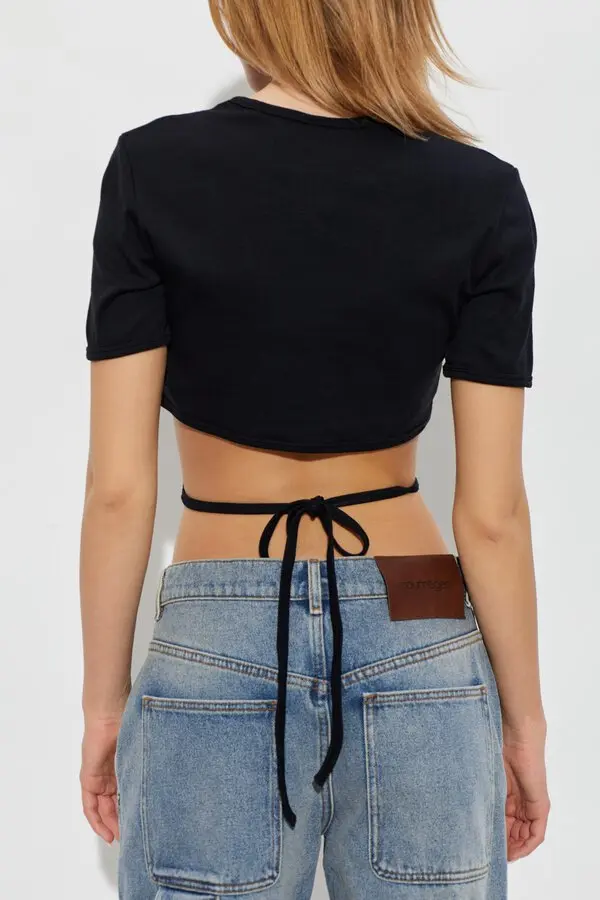 COURREGES Asymmetric Top With Tie Detail